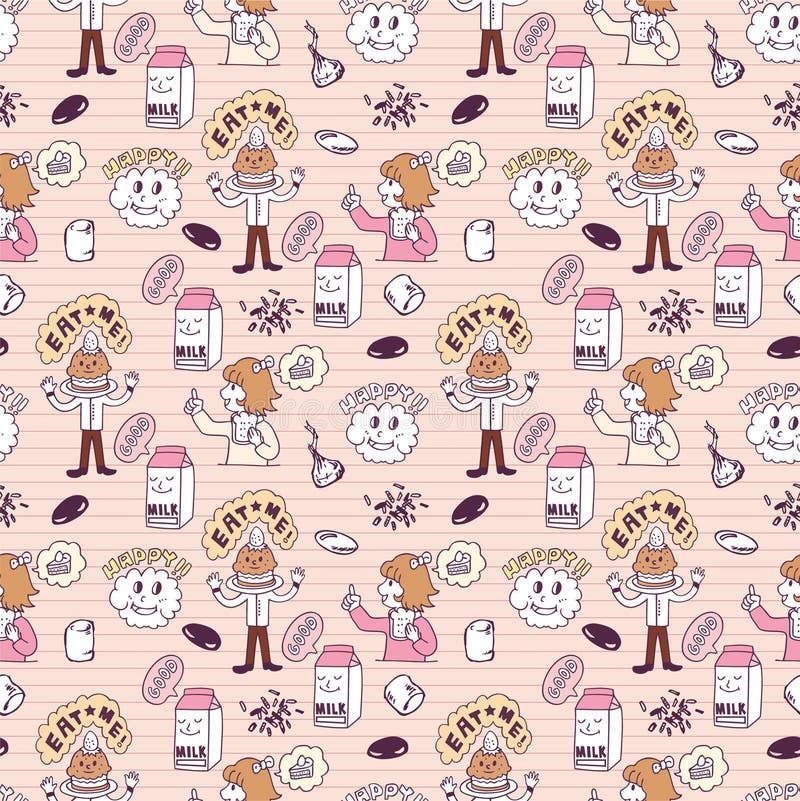 Cute cartoon seamless stock vector. Illustration of background - 16333142