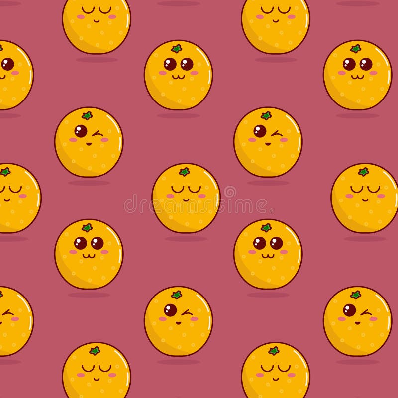 Cute Cartoon Seamless Pattern with Oranges for Kids. Stock Vector ...