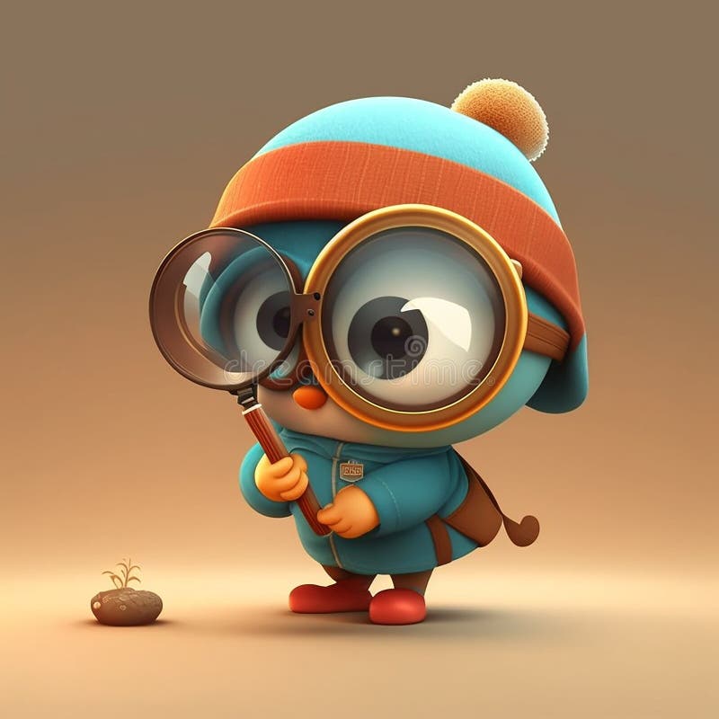 Cartoon Search Loupe School Stock Illustration - Illustration of ...