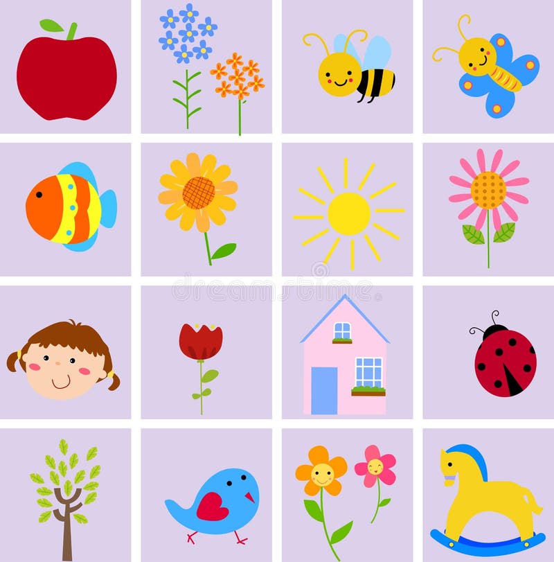 Cute cartoon set stock vector. Illustration of bear, animal - 43234376