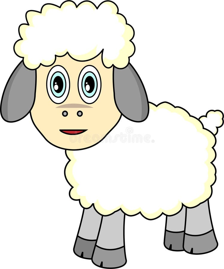 Cute sheep cartoon stock vector. Illustration of isolated - 30568164