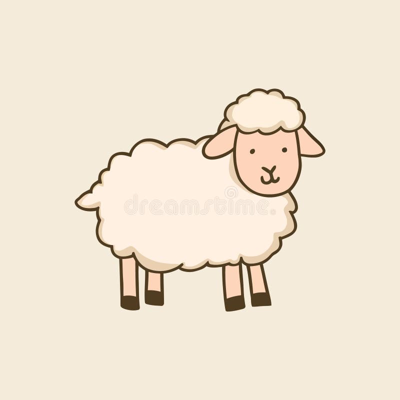 Cute Cartoon Sheep Illustration for Children S Content Stock Vector ...