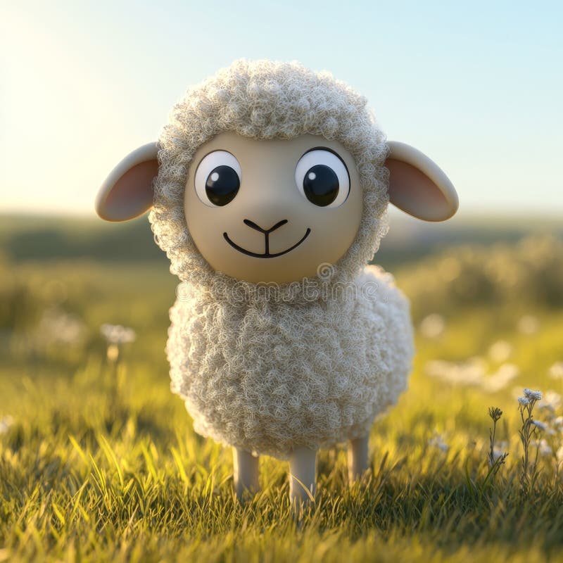 Cute Sheep Field Cartoon Generative Ai Stock Photos - Free & Royalty-Free Stock Photos from ...