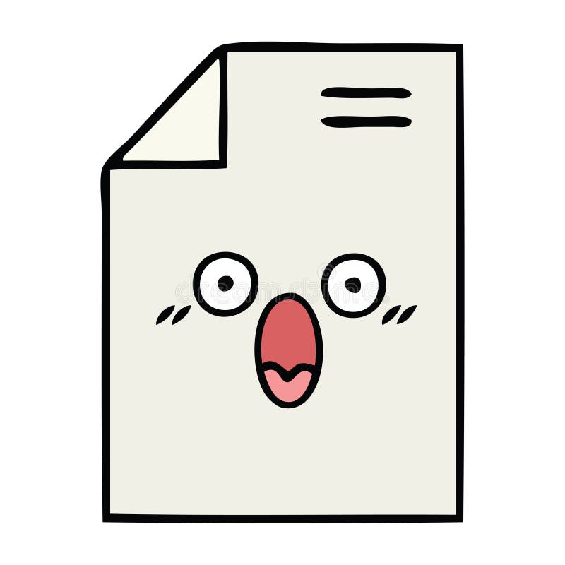 Cute Cartoon Sheet of Paper Stock Vector - Illustration of drawing ...