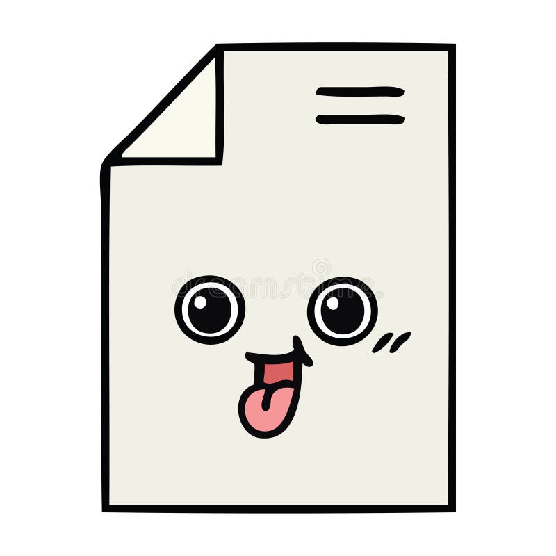 Paper Sheet Cartoon Character Stock Vector - Illustration of grunge ...