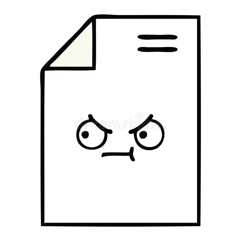 Cute Cartoon Sheet of Paper Stock Vector - Illustration of cartoon ...