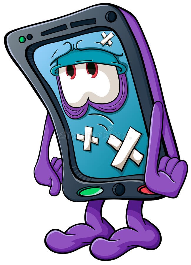 Cute cartoon smartphone stock vector. Illustration of gray - 53003052