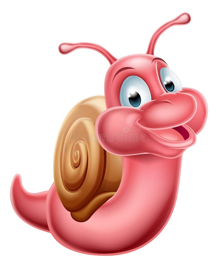 Snail Big Eyes Funny Cartoon Stock Illustration - Illustration of snail ...
