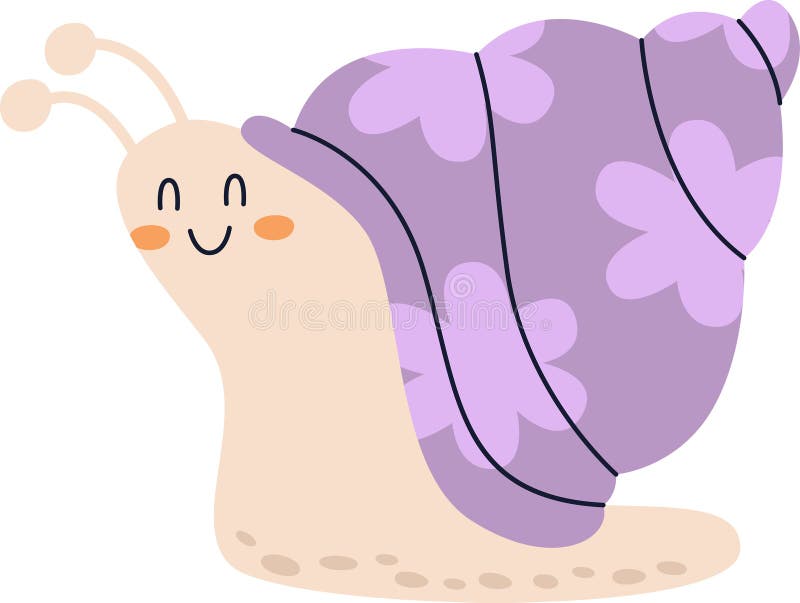 Cute Cartoon Snail stock vector. Illustration of isolated - 307530447