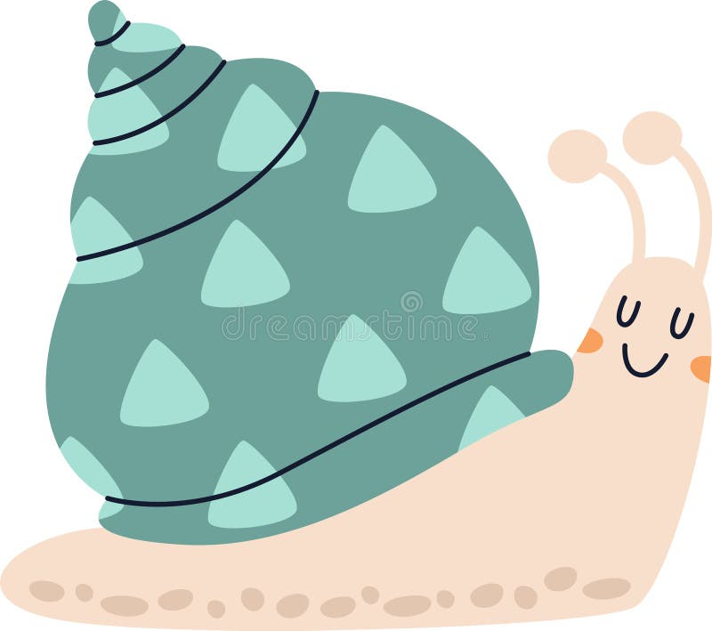 Cute Cartoon Snail stock vector. Illustration of isolated - 307530941