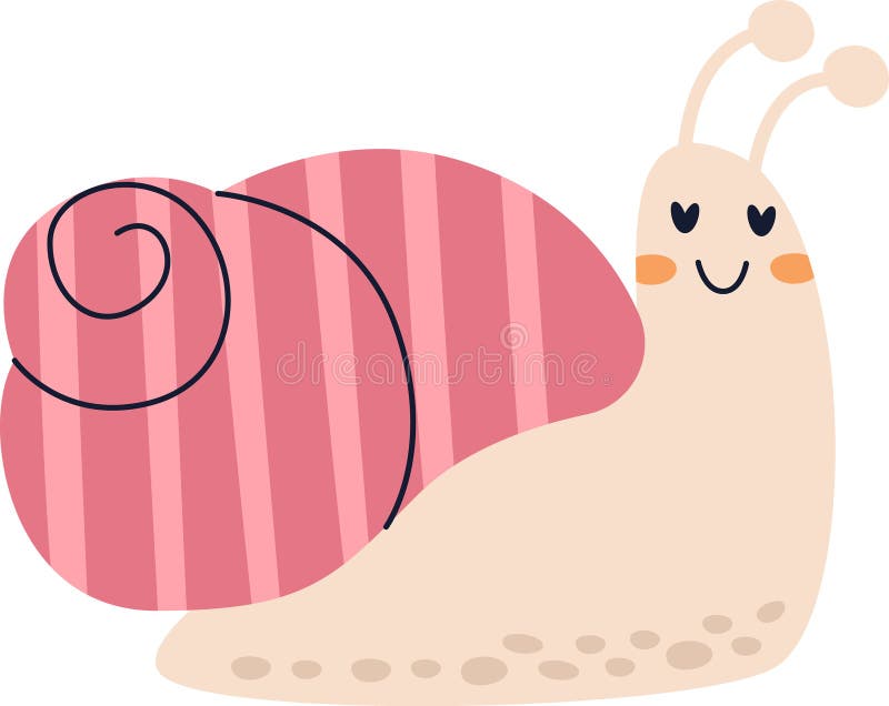 Cute Cartoon Snail stock vector. Illustration of character - 307531139