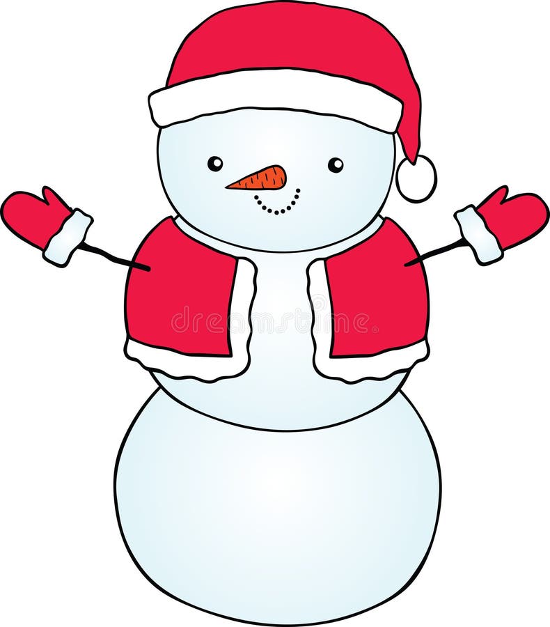 Cute cartoon snowman stock vector. Illustration of cute - 34921465