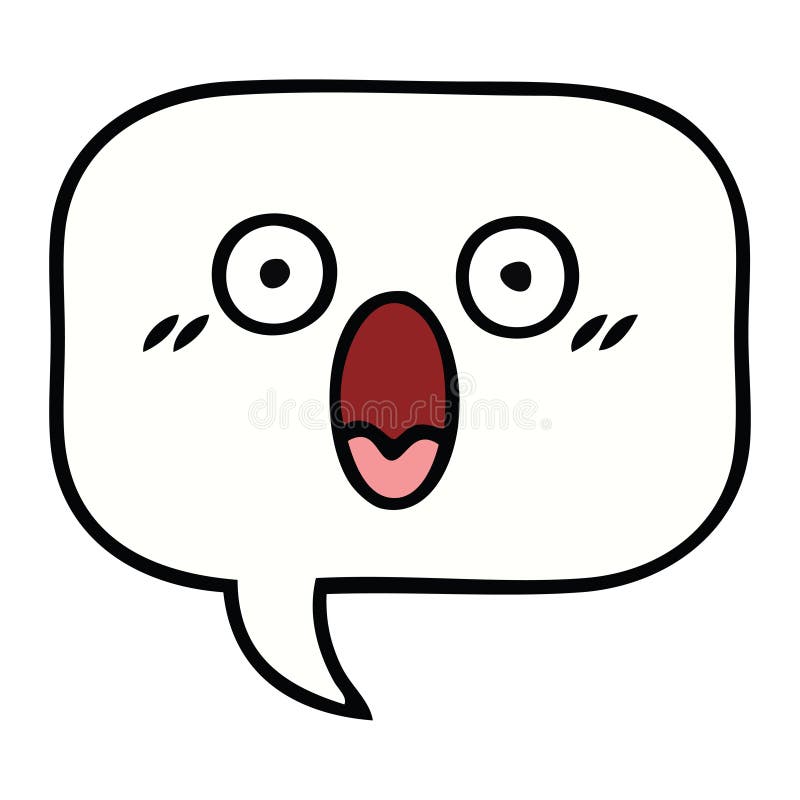 Cute cartoon speech bubble stock vector. Illustration of bubble - 147630760