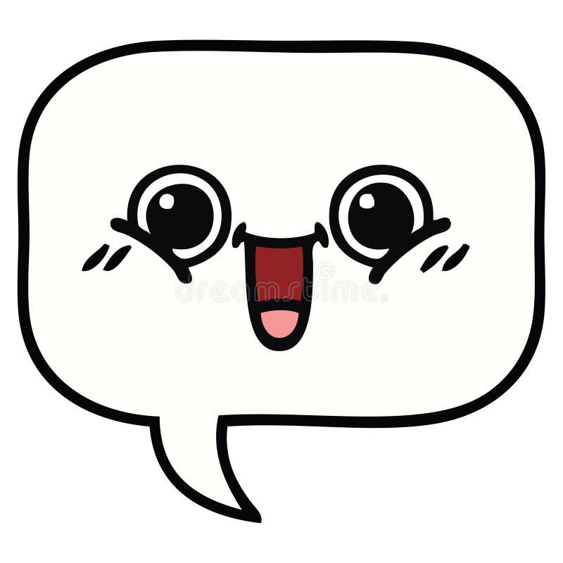 Cute cartoon speech bubble stock vector. Illustration of speech - 147730757