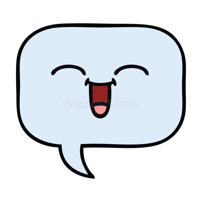 Cute cartoon speech bubble stock vector. Illustration of drawing ...