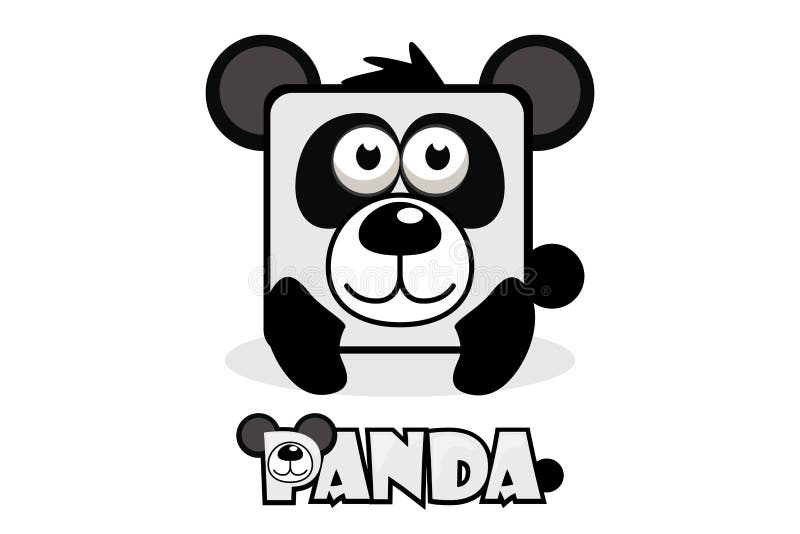 Square Panda Cartoon Character Stock Vector - Illustration of children ...