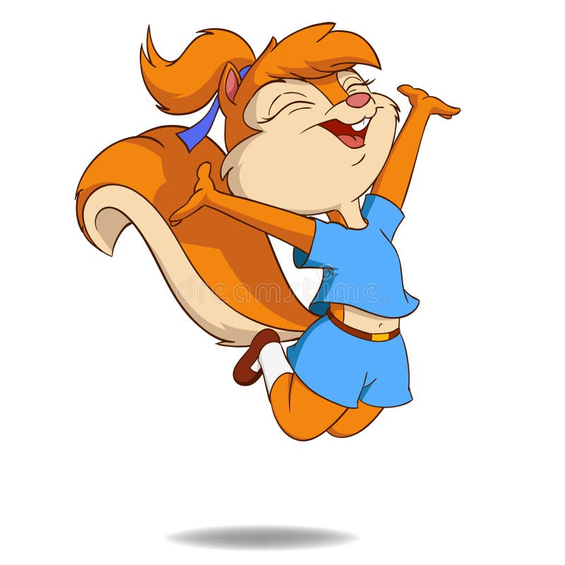 Cartoon Girl Squirrel