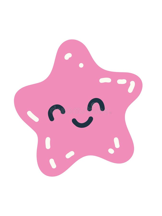 Cute Cartoon Star in Kids Style Stock Vector - Illustration of funny ...