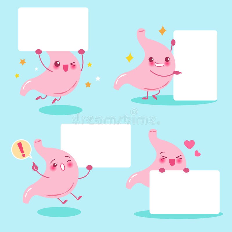 Panic cartoon stomach set stock vector. Illustration of care - 71648305