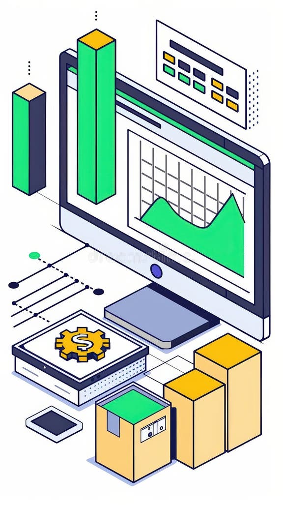 A Cute Cartoon Style OfA Comprehensive View of an ERP Software ...