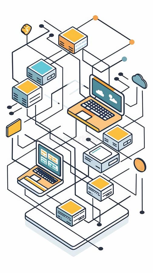 A Cute Cartoon Style OfA Comprehensive View of an ERP Software ...