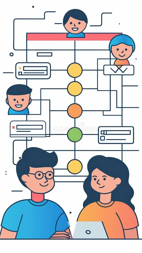 A Cute Cartoon Style OfA Comprehensive View of an ERP Software ...