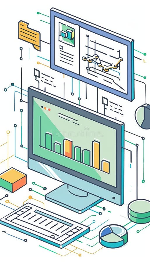 A Cute Cartoon Style OfA Comprehensive View of an ERP Software ...
