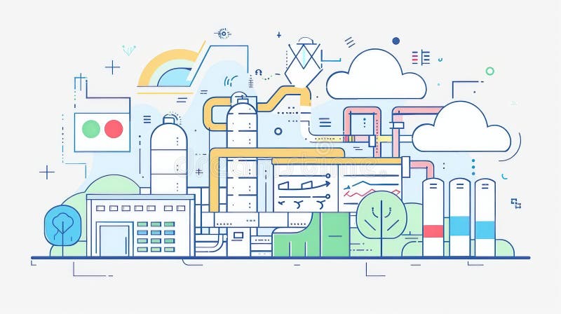 A Cute Cartoon Style OfA Comprehensive View of an ERP Software ...