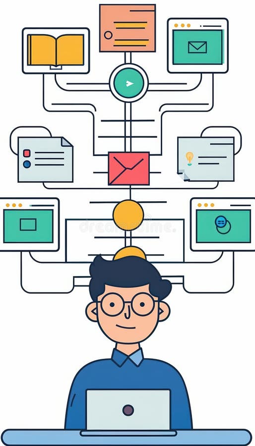 A Cute Cartoon Style OfA Comprehensive View of an ERP Software ...