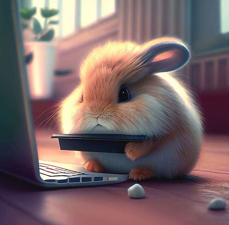Rabbit Laptop Stock Illustrations – 317 Rabbit Laptop Stock ...