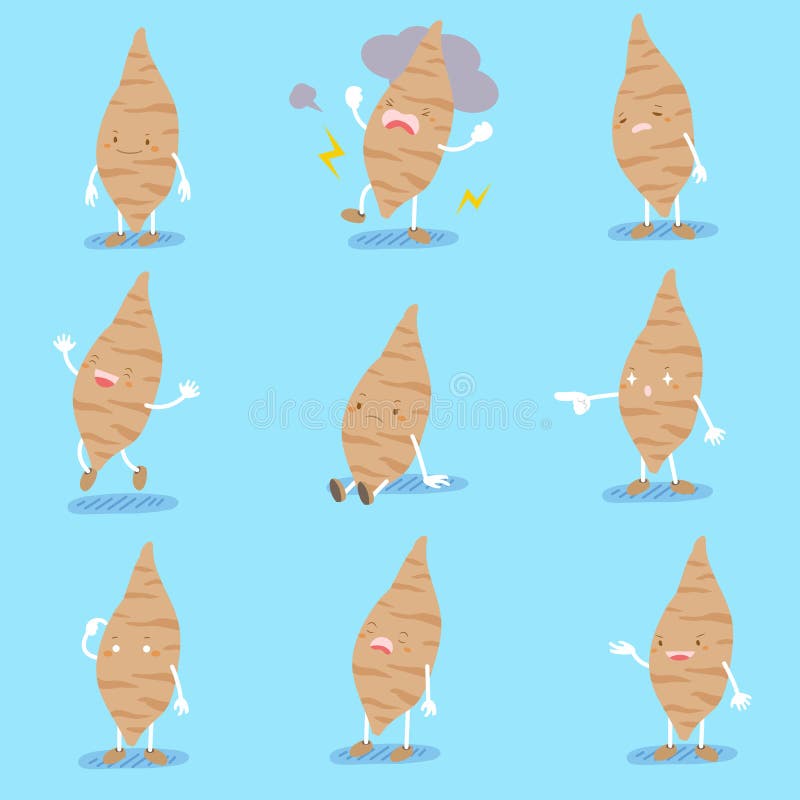 Cute cartoon sweet potato stock illustration. Illustration of starch ...
