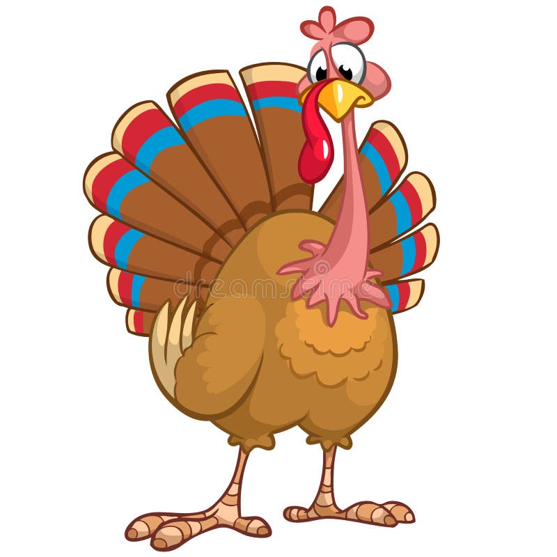 Cute Cartoon Thanksgiving Turkey Stock Vector - Illustration of farm ...