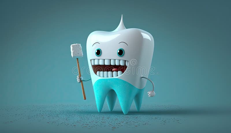Cute Cartoon Tooth Character Stock Illustration - Illustration of teeth ...