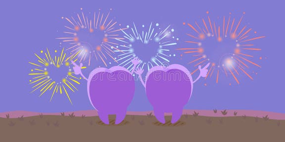 Cute Cartoon Tooth Looking Firework Stock Vector - Illustration of ...