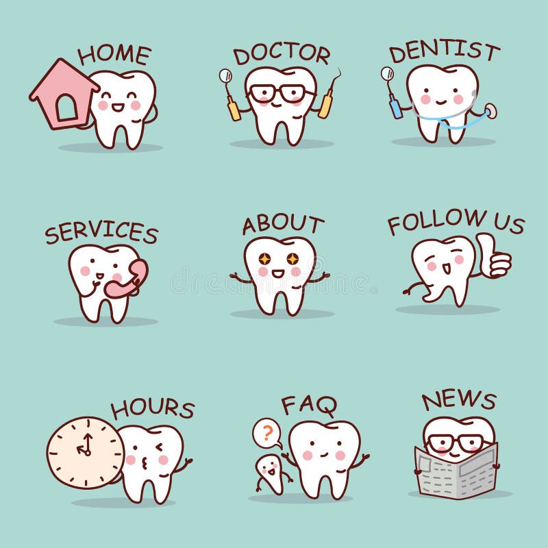 Cartoon Tooth with Tooth Fairy Stock Vector - Illustration of character ...