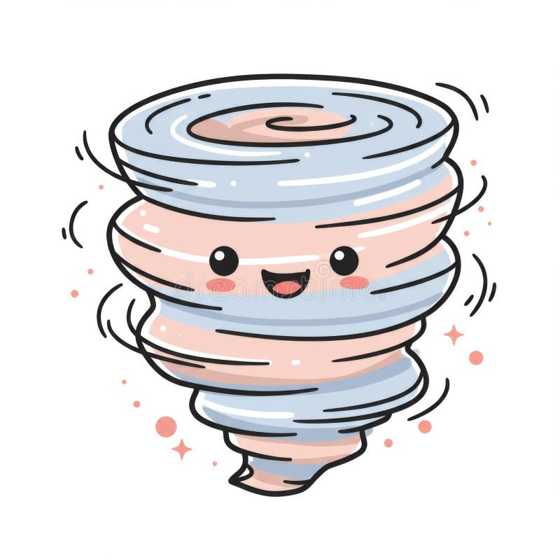 Cute Cartoon Tornado Illustration Stock Abbildung - Illustration von ...