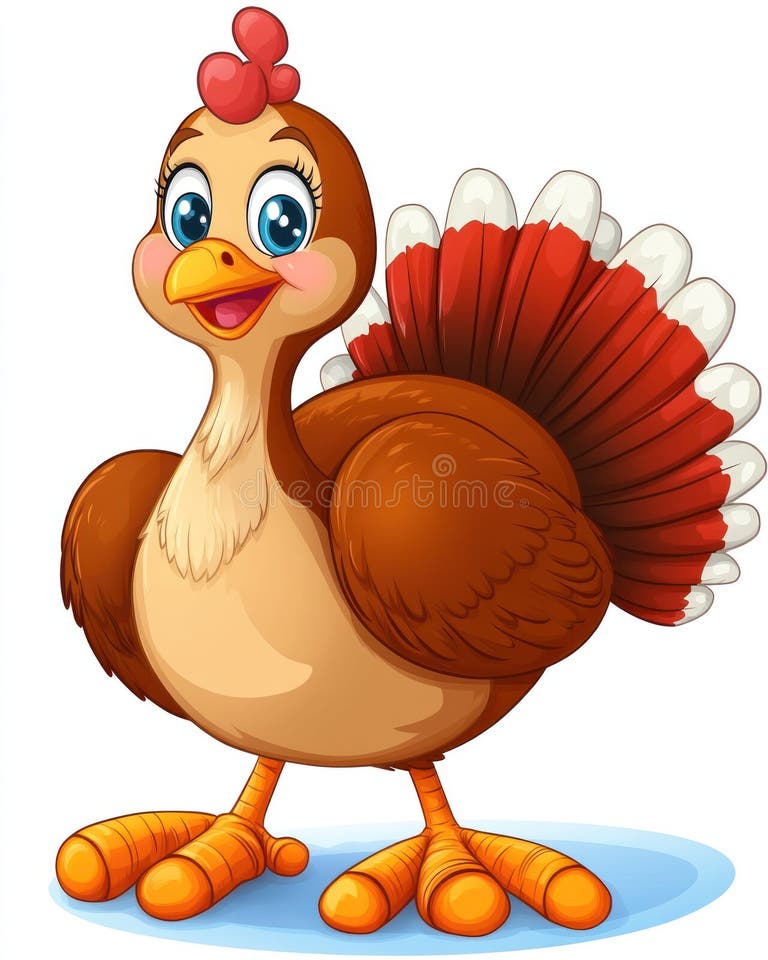 Friendly Cartoon Style Turkey Stock Illustrations – 297 Friendly ...
