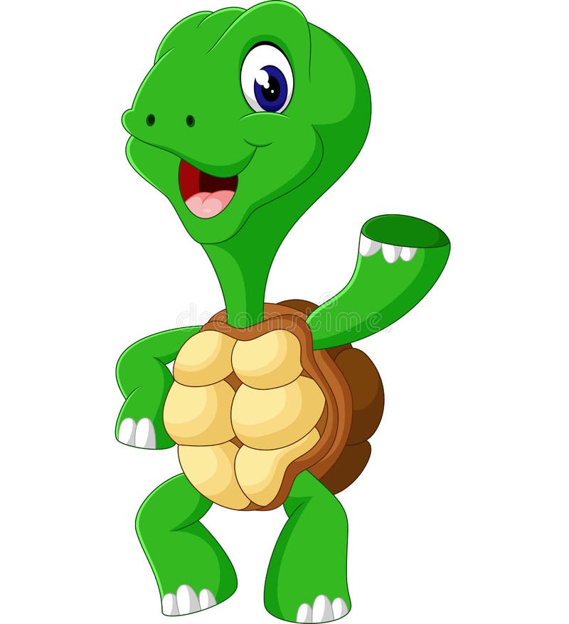 Cute cartoon turtle stock vector. Illustration of figure - 62047502