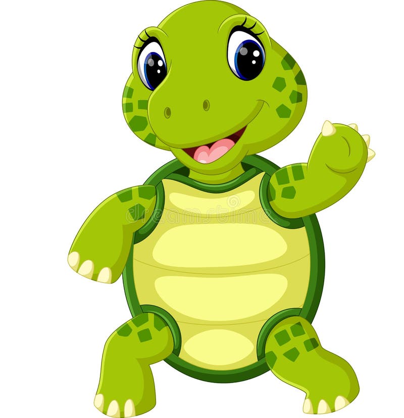 Cartoon Turtle and Frog Posing Stock Vector - Illustration of cheerful ...