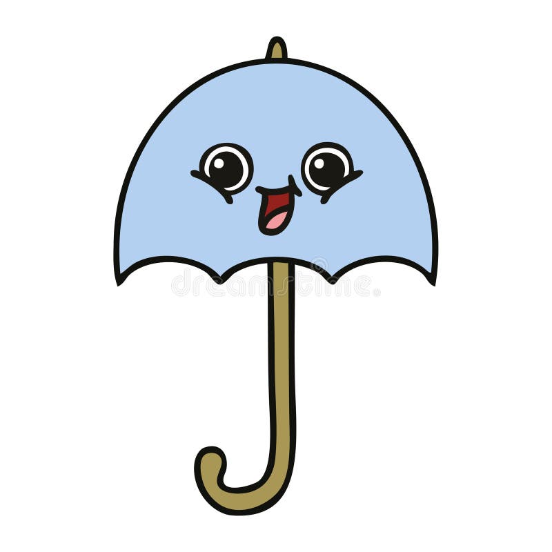 Cute cartoon umbrella stock image. Image of hand, quirky - 258197637