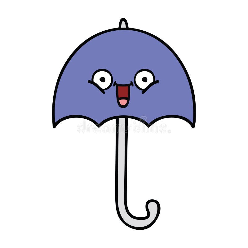 Cute cartoon umbrella stock vector. Illustration of umbrella - 147625333