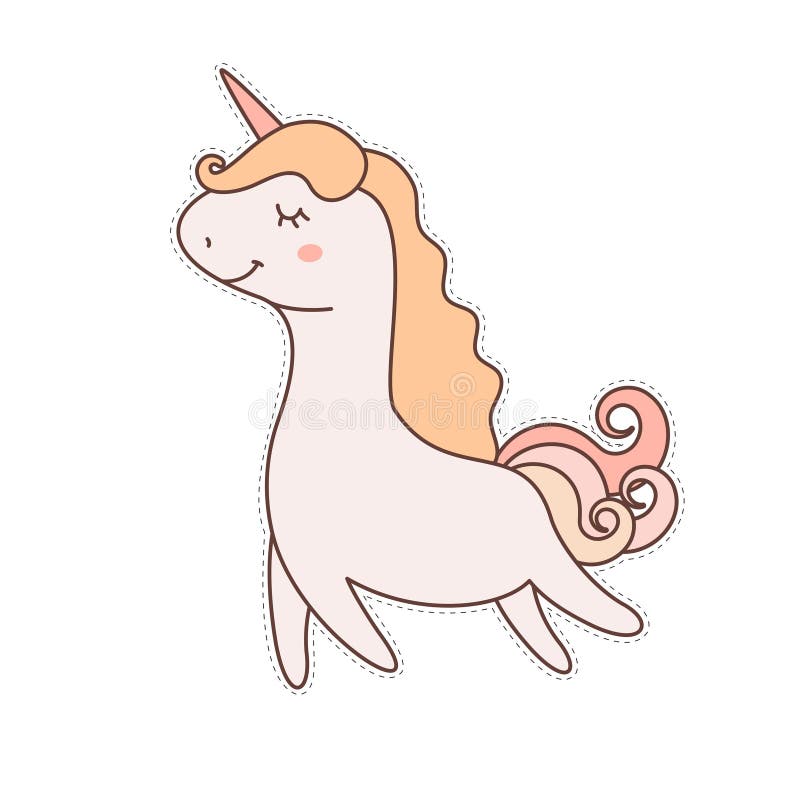 Cute Cartoon Unicorn Stock Vector Illustration Of Isolated 272693487