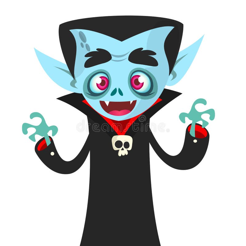 Cute Cartoon Vampire Smiling. Vector Illustration Isolated Stock Vector ...
