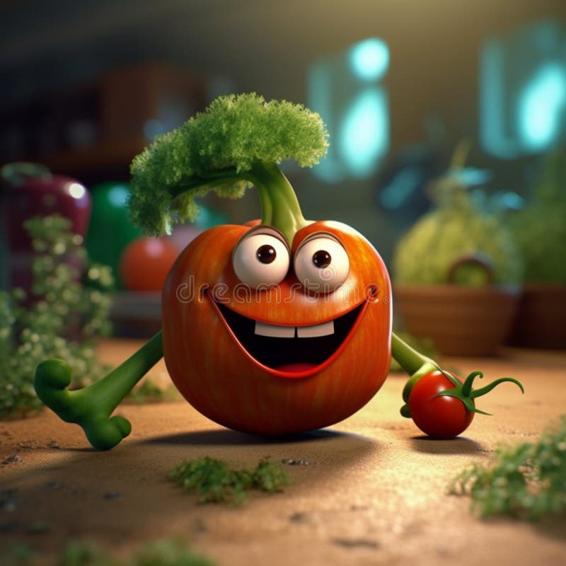 Cute Cartoon Various Vegetables Stock Illustration - Illustration of ...