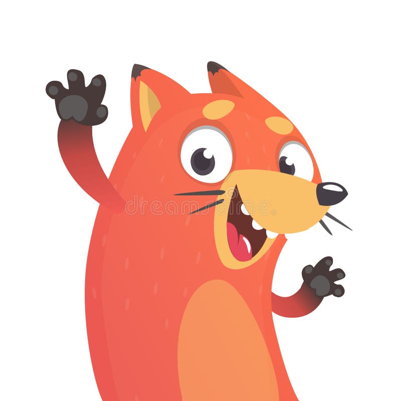 Cartoon Fox Waving Hand Stock Illustrations – 186 Cartoon Fox Waving ...