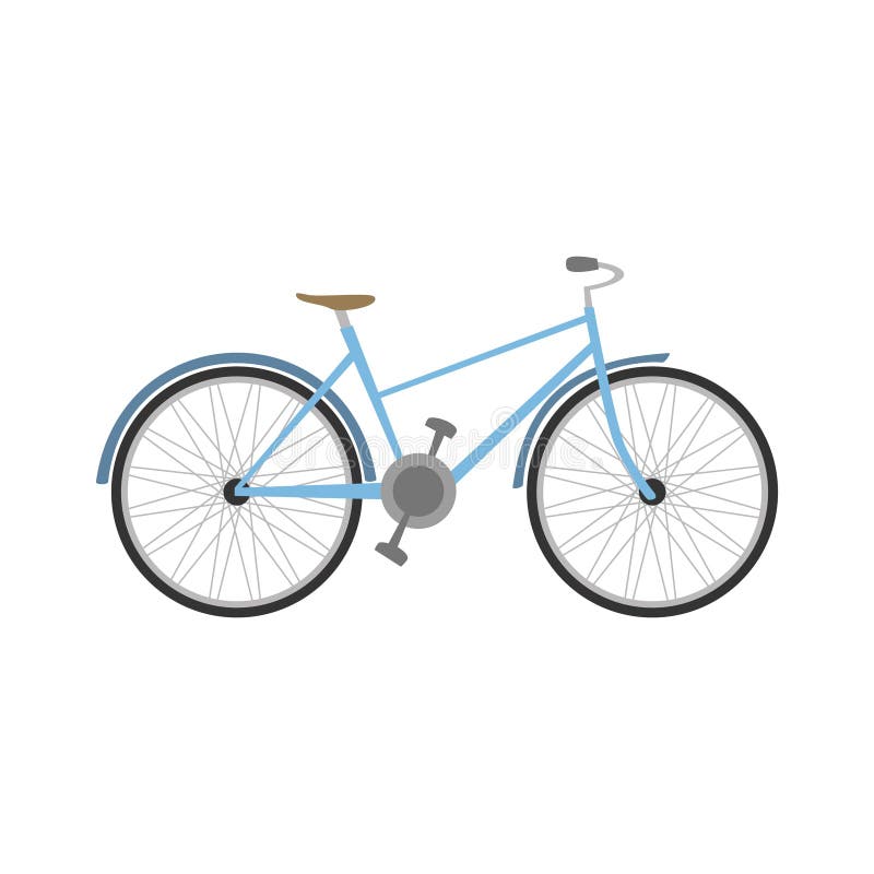 Cute Cartoon Vector Illustration of a Blue Bicycle Stock Vector ...