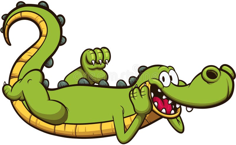 Cartoon Crocodile. Vector Illustration with Simple Gradients. Stock ...