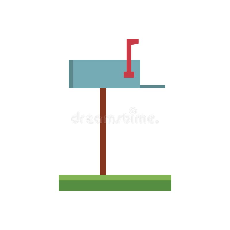 Cute Cartoon Vector Illustration of a Mailbox Stock Vector ...