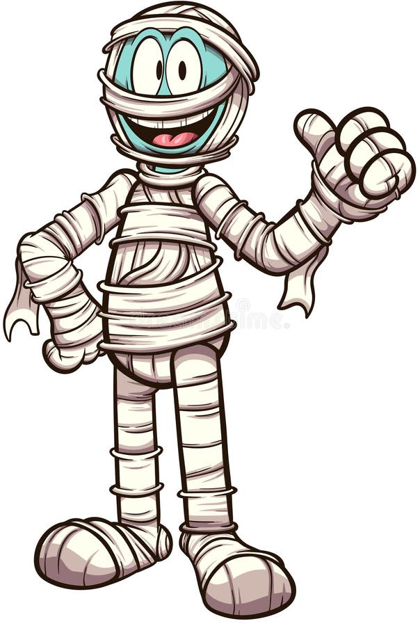 Cartoon Mummy. Vector Illustration with Simple Gradients. Stock Vector ...