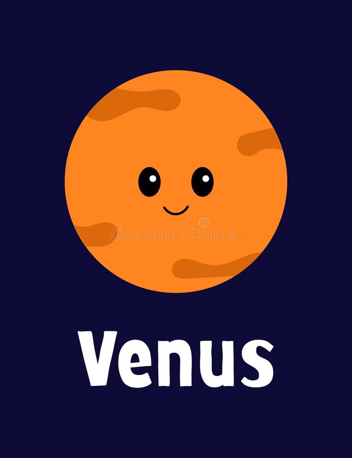 Cute Cartoon Venus Illustration for Educational and Print Design Space ...